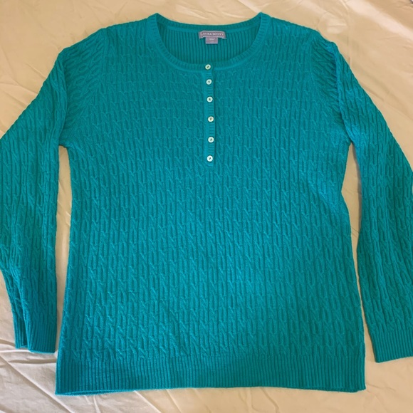 Laura Scott | Sweaters | Laura Scott Sweater Womans Medium Teal Long ...